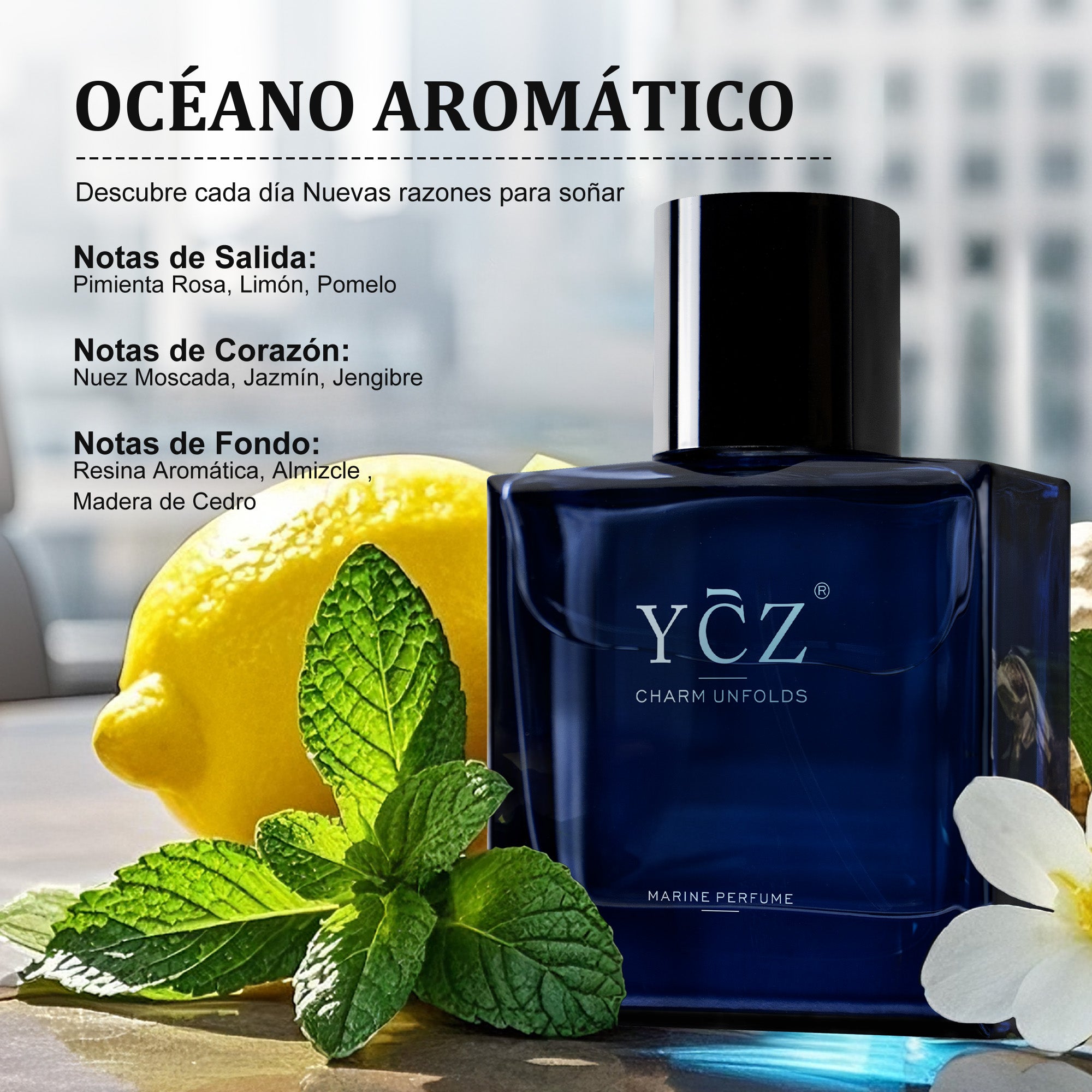 YCZ Charm Unfolds Marine Cologne for Men